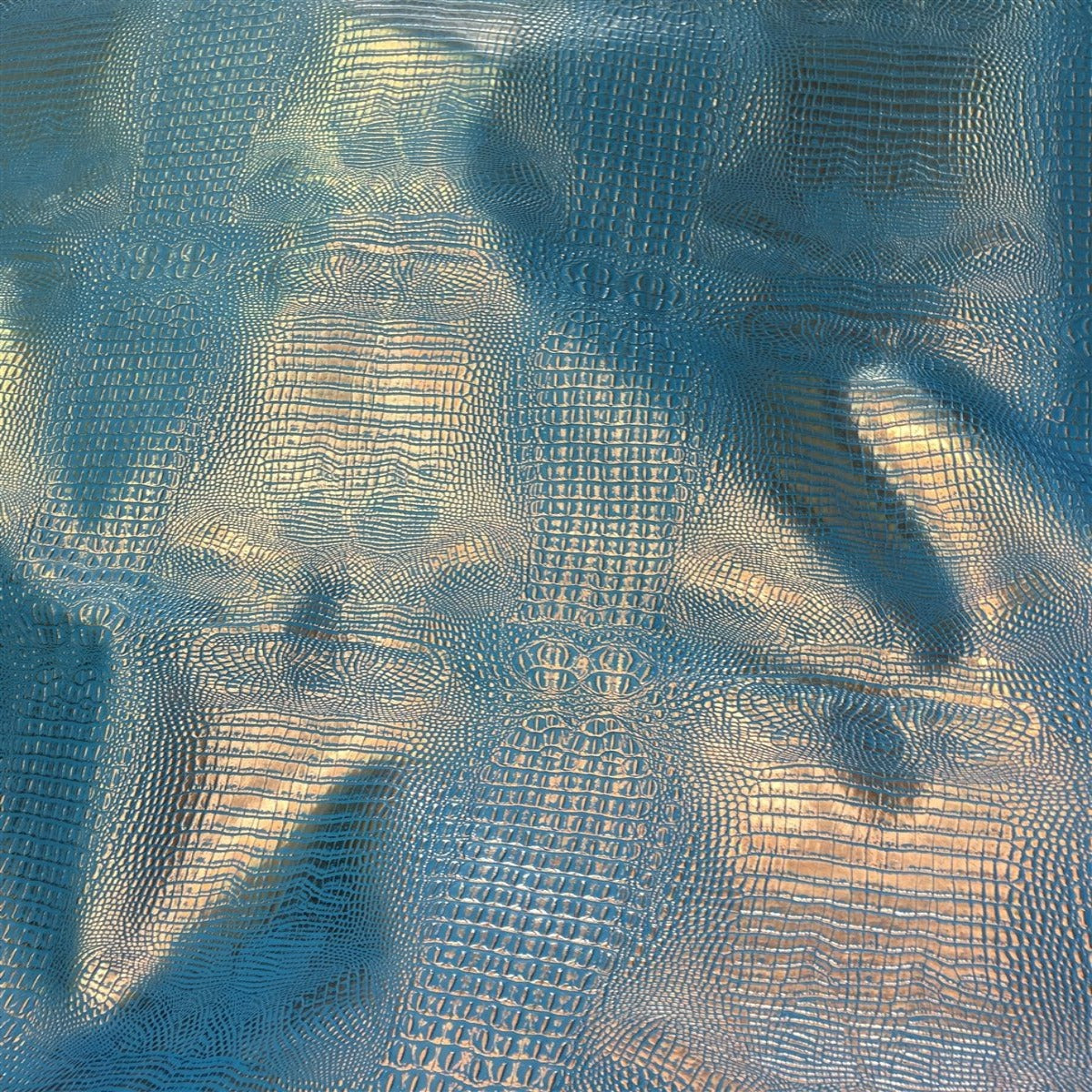 Turquoise Silver Two Tone Gator Vinyl Fabric – Fashion Fabrics LLC