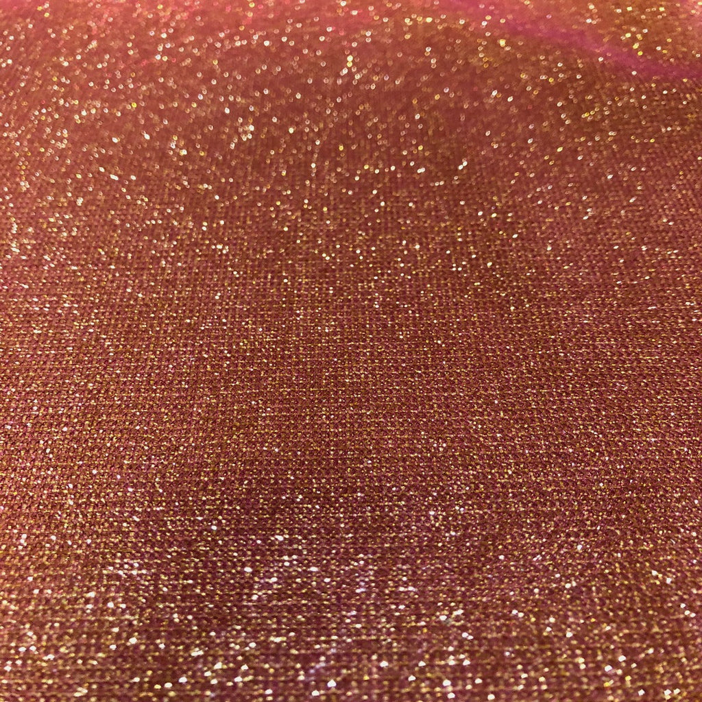 Hot Pink Gold Holographic Shimmer Glitter Apparel Spandex Fabric ...