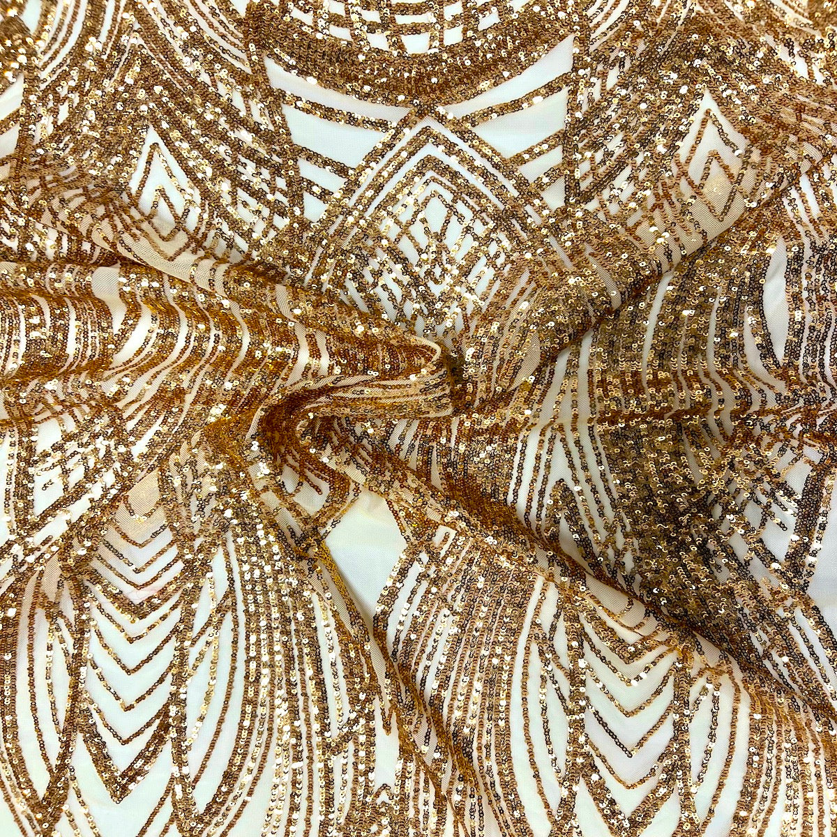 Gold Sequin Fabric By The Yard