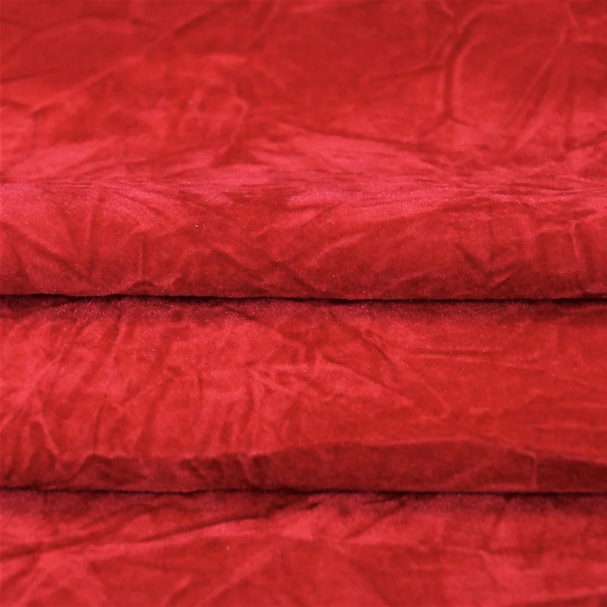 Red Crushed Velvet Fabric