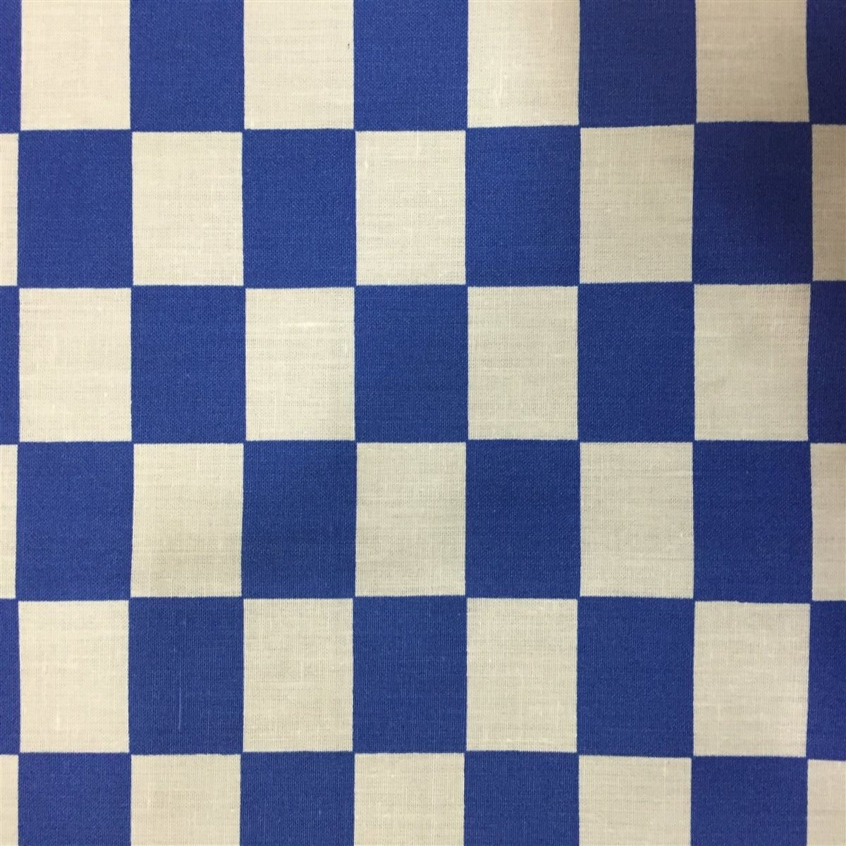 Blue White Checkered Print Poly Cotton Fabric – Fashion Fabrics LLC