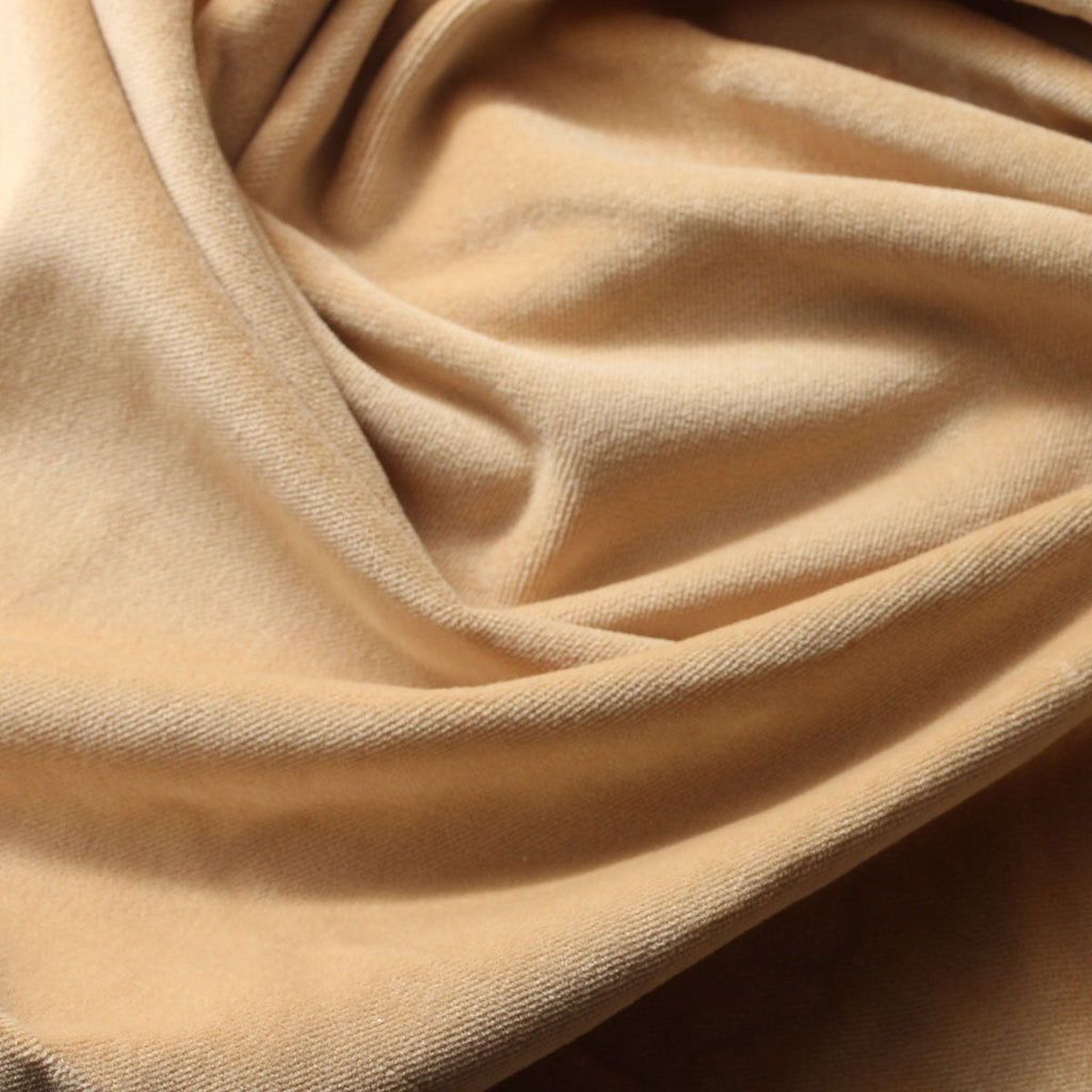 Light Beige Cotton Velvet Upholstery Drapery Home Decor Fabric ...